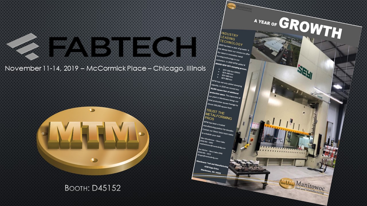 Join Manitowoc Tool at FABTECH 2019 - McCormick Place, Chicago ...